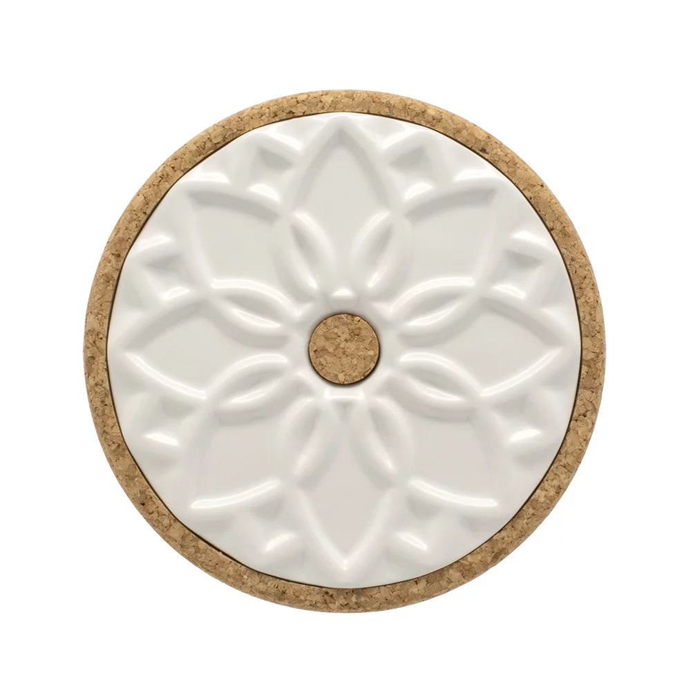 Ceramic Hot Pot Stand Elvira - White – Portuguese Treasures