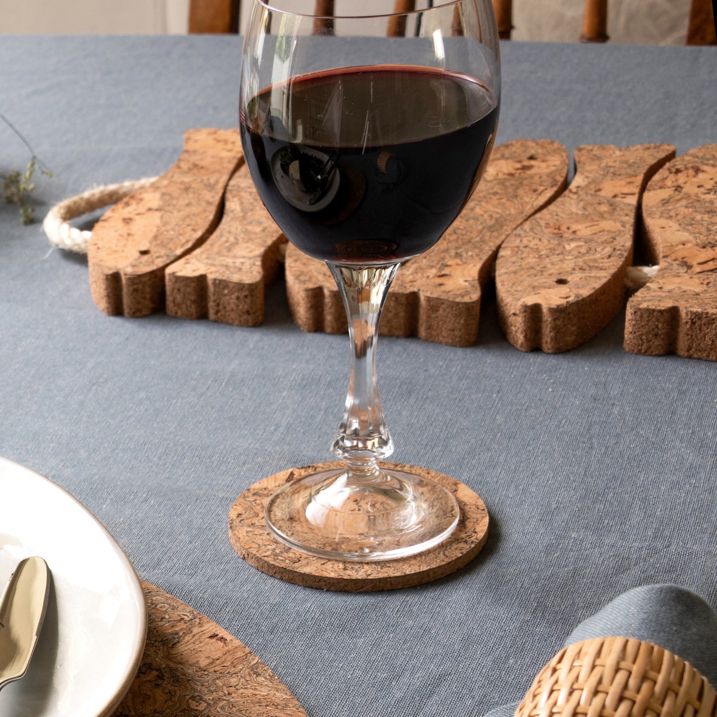 Round Twist Cork Coasters | Modern Twist Coasters – Portuguese Treasures