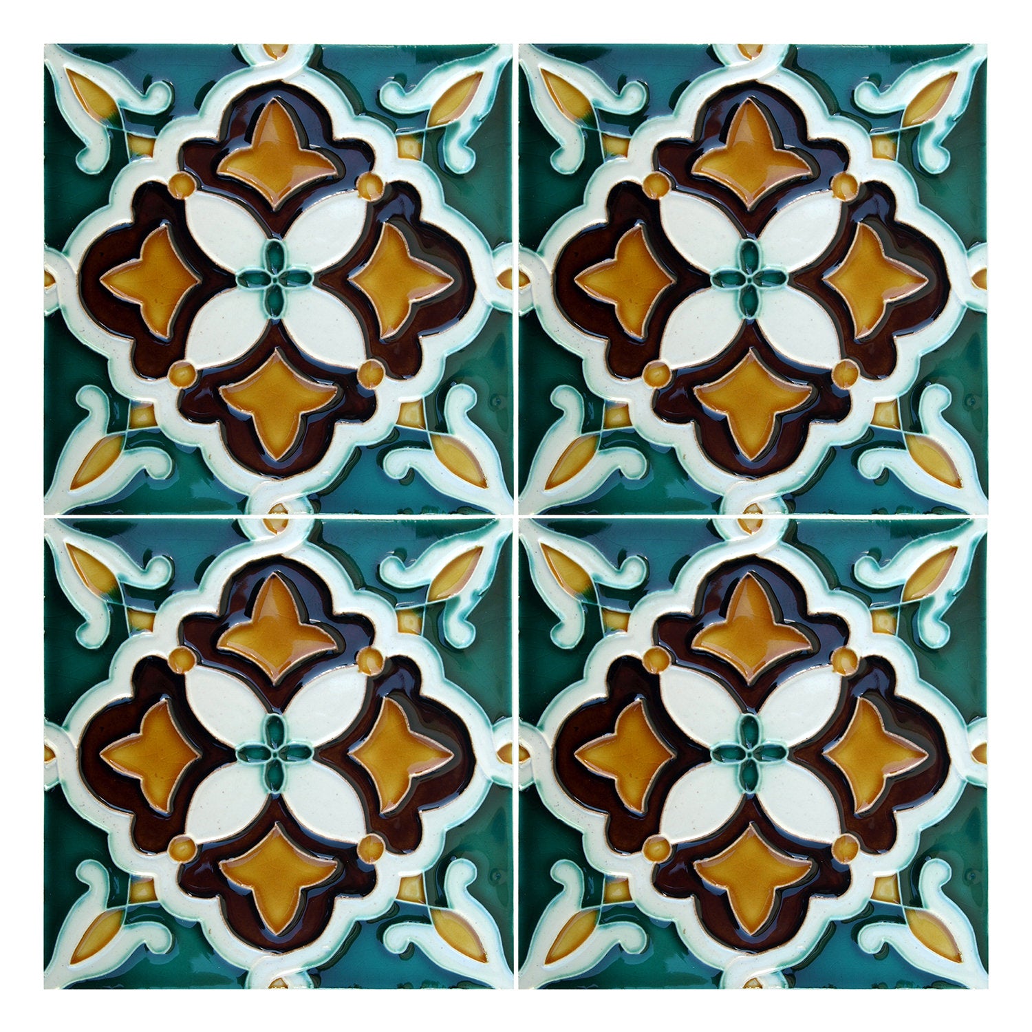 Buy Handmade Hispano Arabic Relief Tiles Online SN33 – Portuguese Treasures